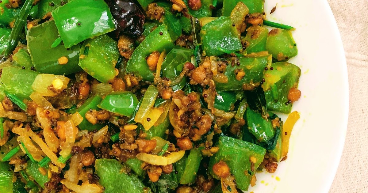 Yum! Yum! Yum!: Simla Mirchi Sabji ~ Capsicum Besan Stir-Fry