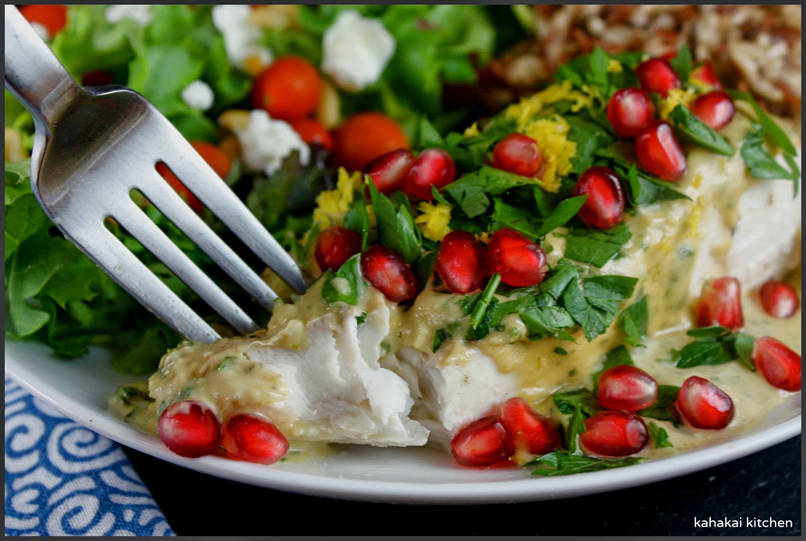 Kahakai Kitchen: Pan-Roasted Monchong with Green Tahini Sauce ...