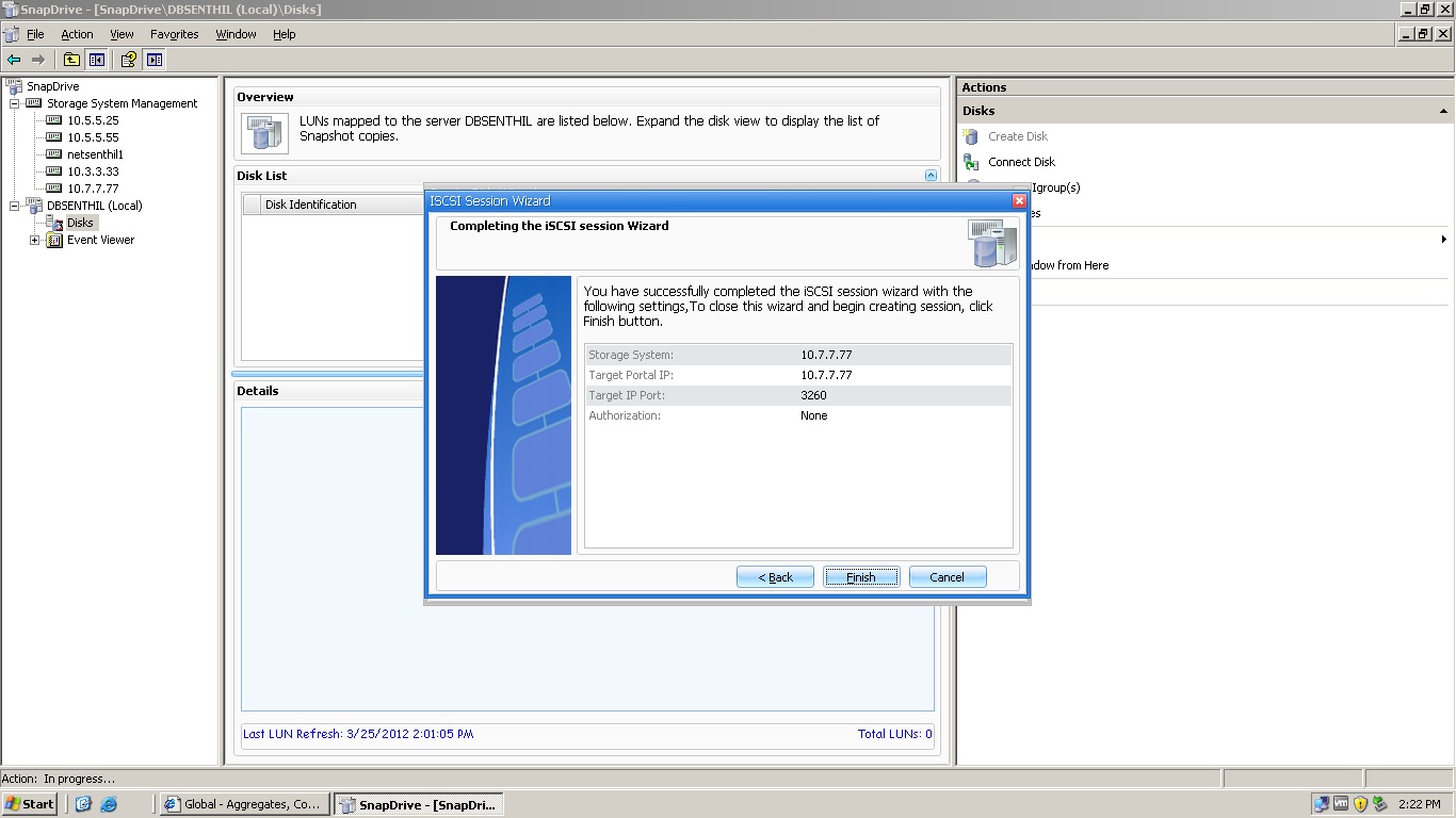 Storage area networks: NetApp Snap Drive Configuration