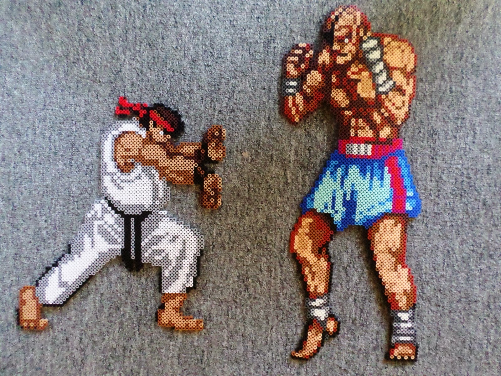 Long Black Fingers : More Street Fighters Perler Beads