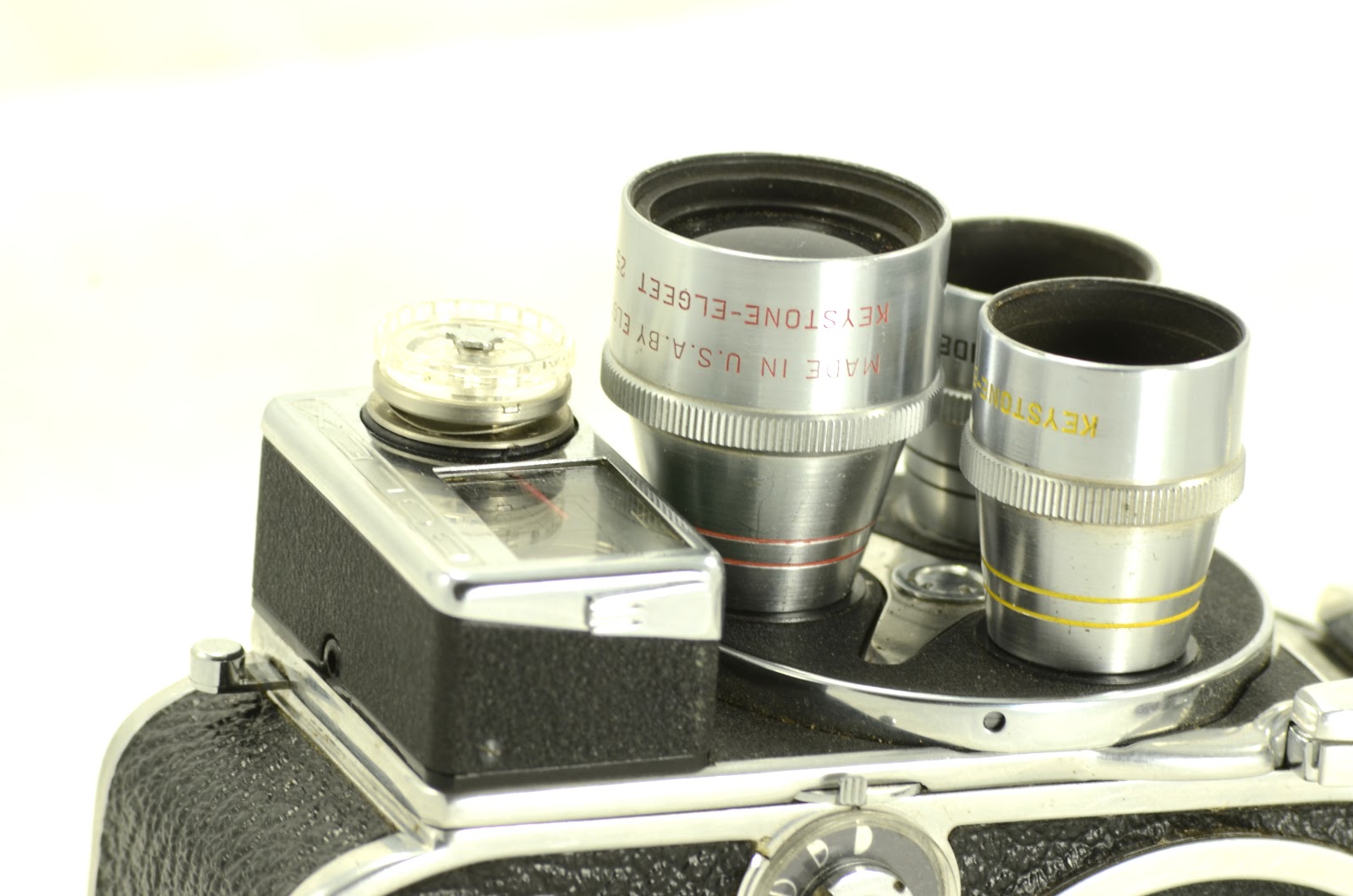 Vintage Camera House: Bolex D8L 8mm movie camera with 3 lenses