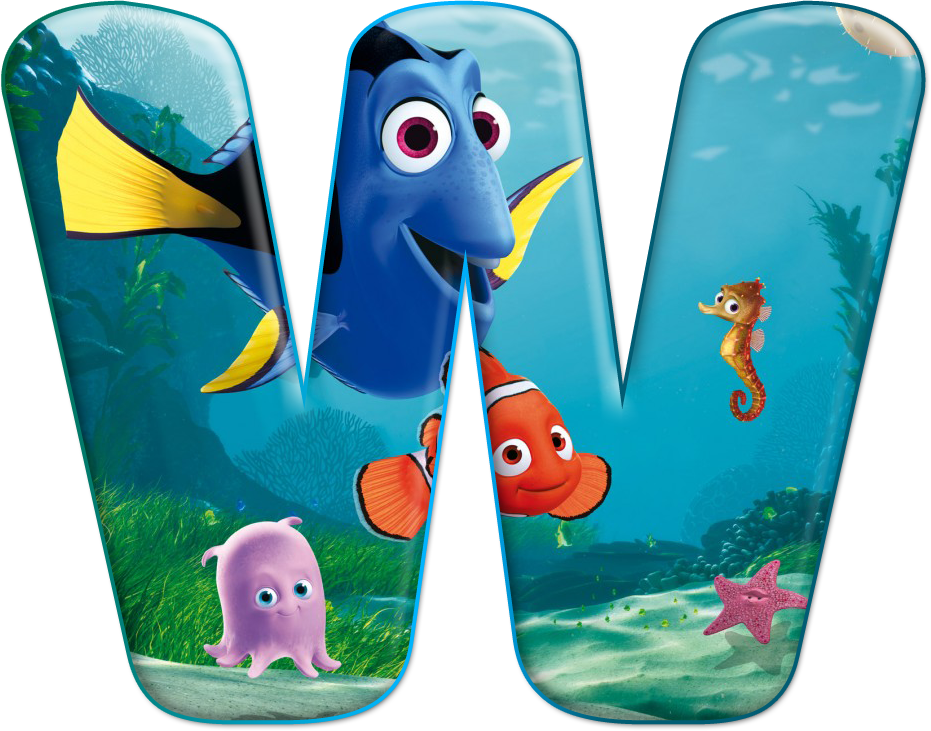 Abecedario Buscando a Nemo y Buscando a Dory. Finding Nemo Alphabet ...