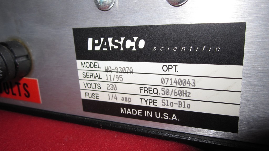 MATRIXSYNTH: Pasco Fourier Synthesizer WA-9307 SN 07150043