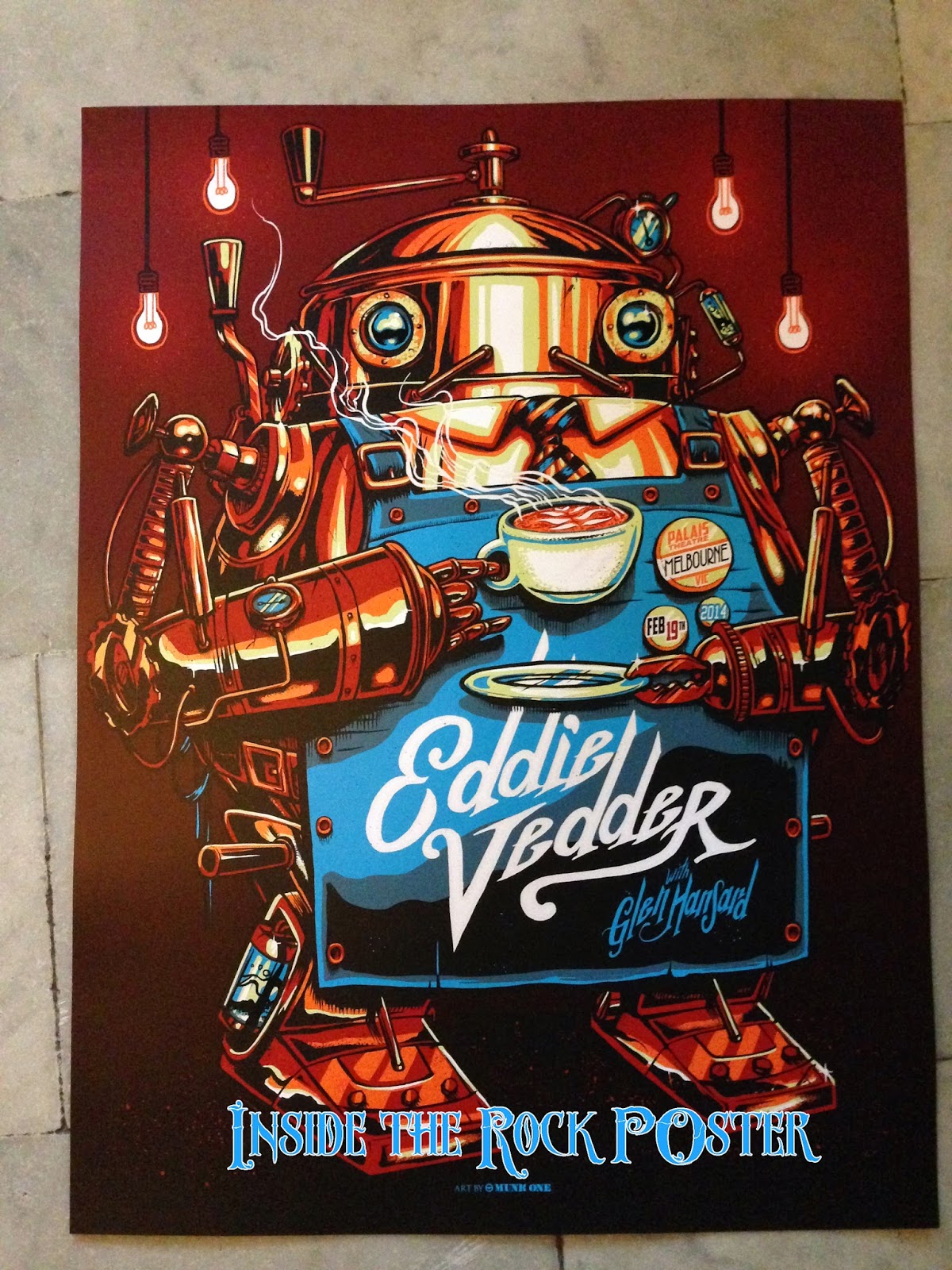 INSIDE THE ROCK POSTER FRAME BLOG: Munk One Eddie Vedder Melbourne ...