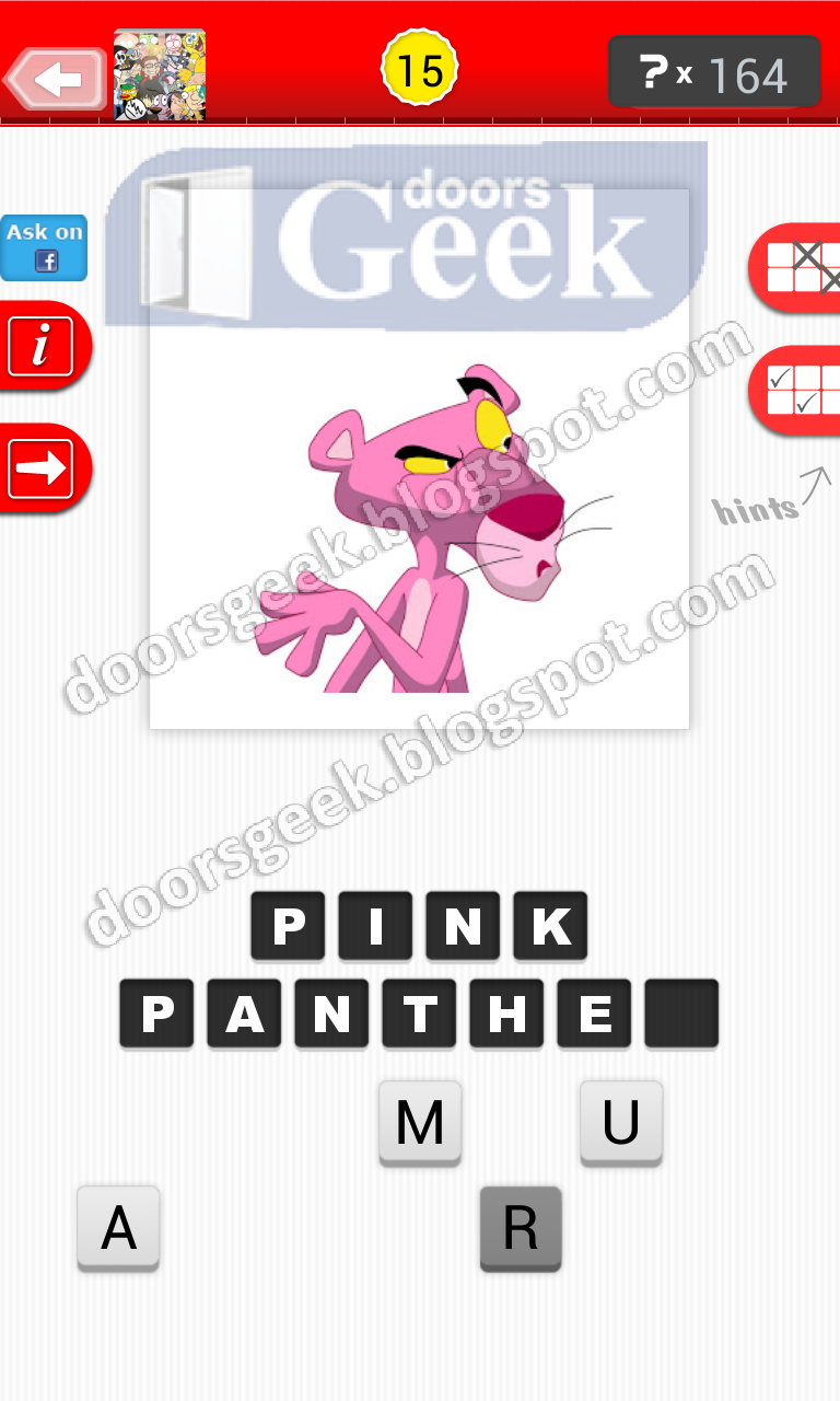 Guess The Cartoon Level 12-15 ~ Doors Geek