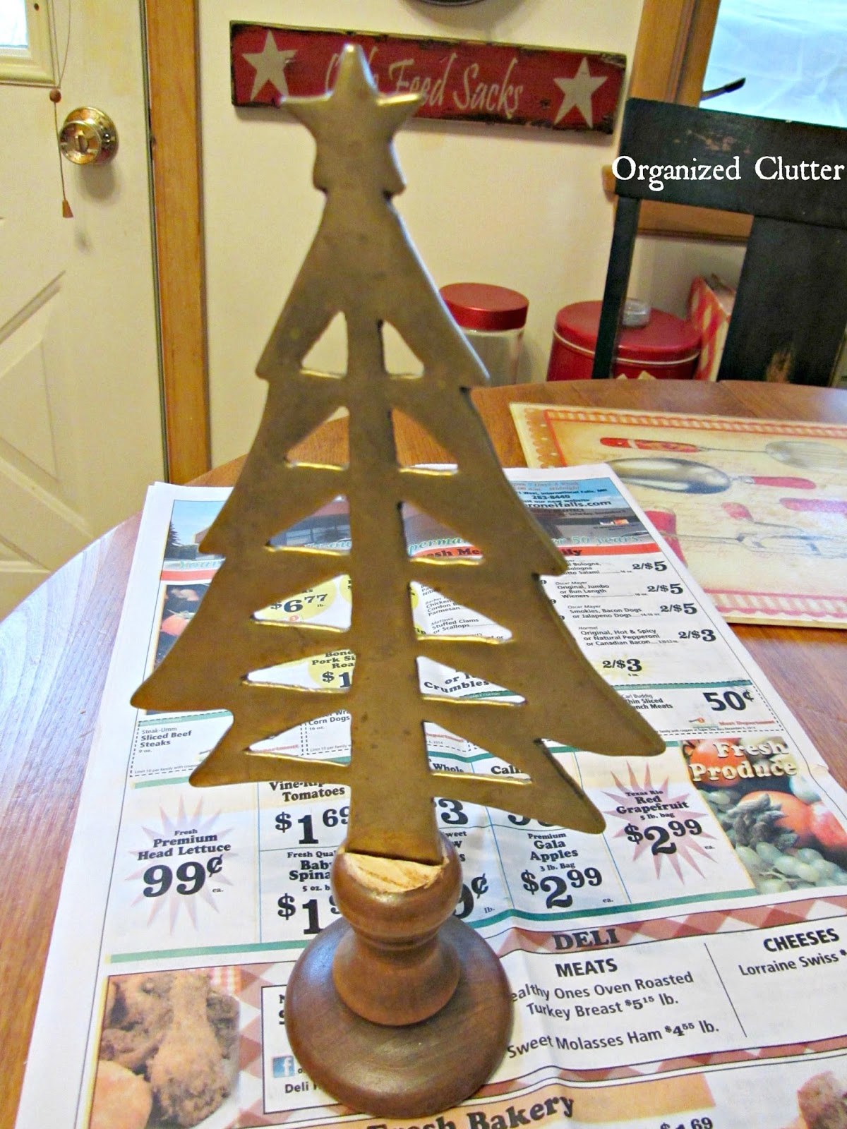 Junky Jingle Bell Re-Purposed Trivet Tree - Organized Clutter