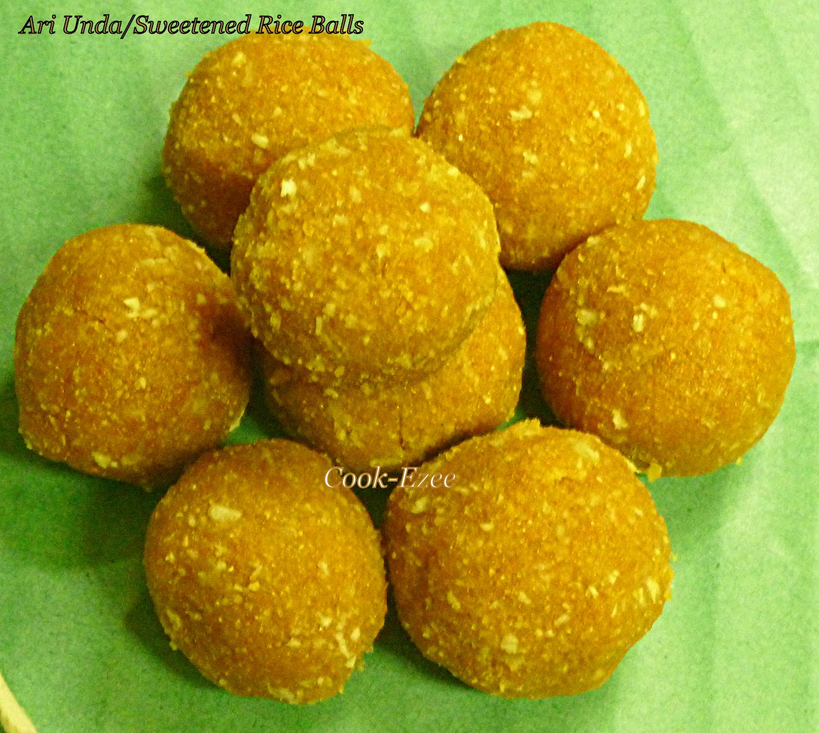 COOK-EZEE: Ari Unda/Sweetened Rice Balls