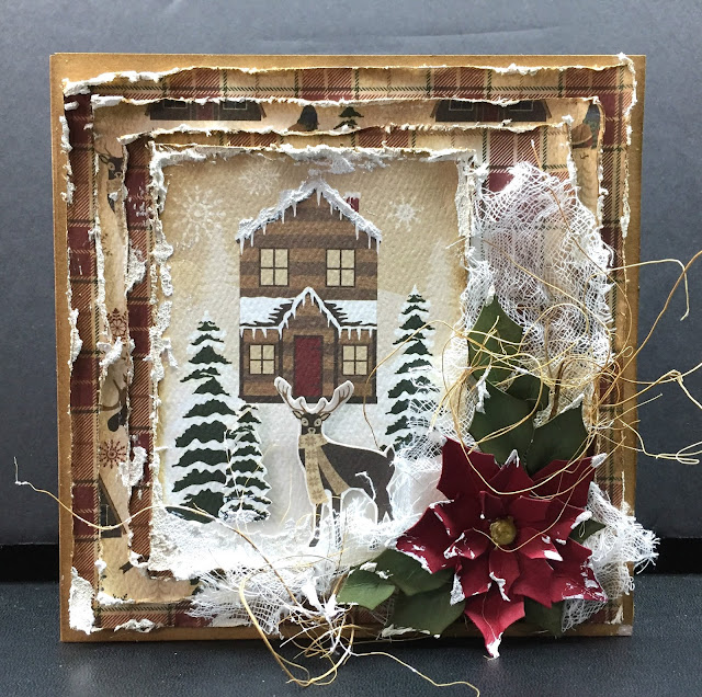 Rustic Shabby Chic Christmas Cards with Carta Bella's Cabin Fever ...
