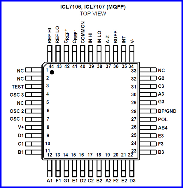 BugWorkShop - 甲蟲工作室: DT830 的 ICL7106 數字萬用表原理