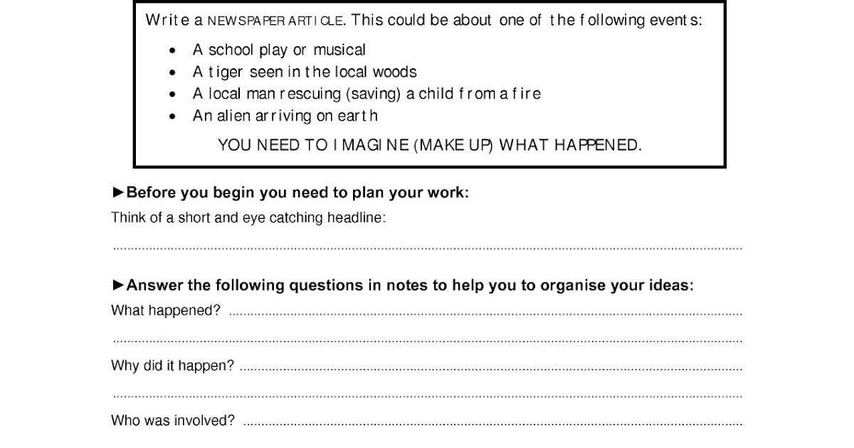 How to write Newspaper Article?