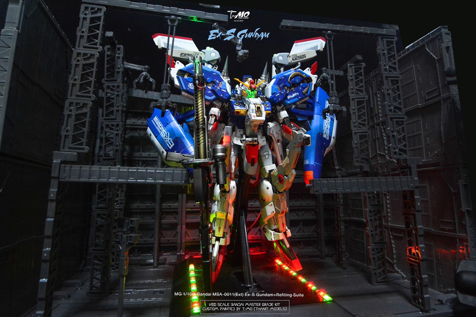 GUNDAM GUY: MG 1/100 Ex-S Gundam 'Refit Suit' - Customized Build w/ LEDs