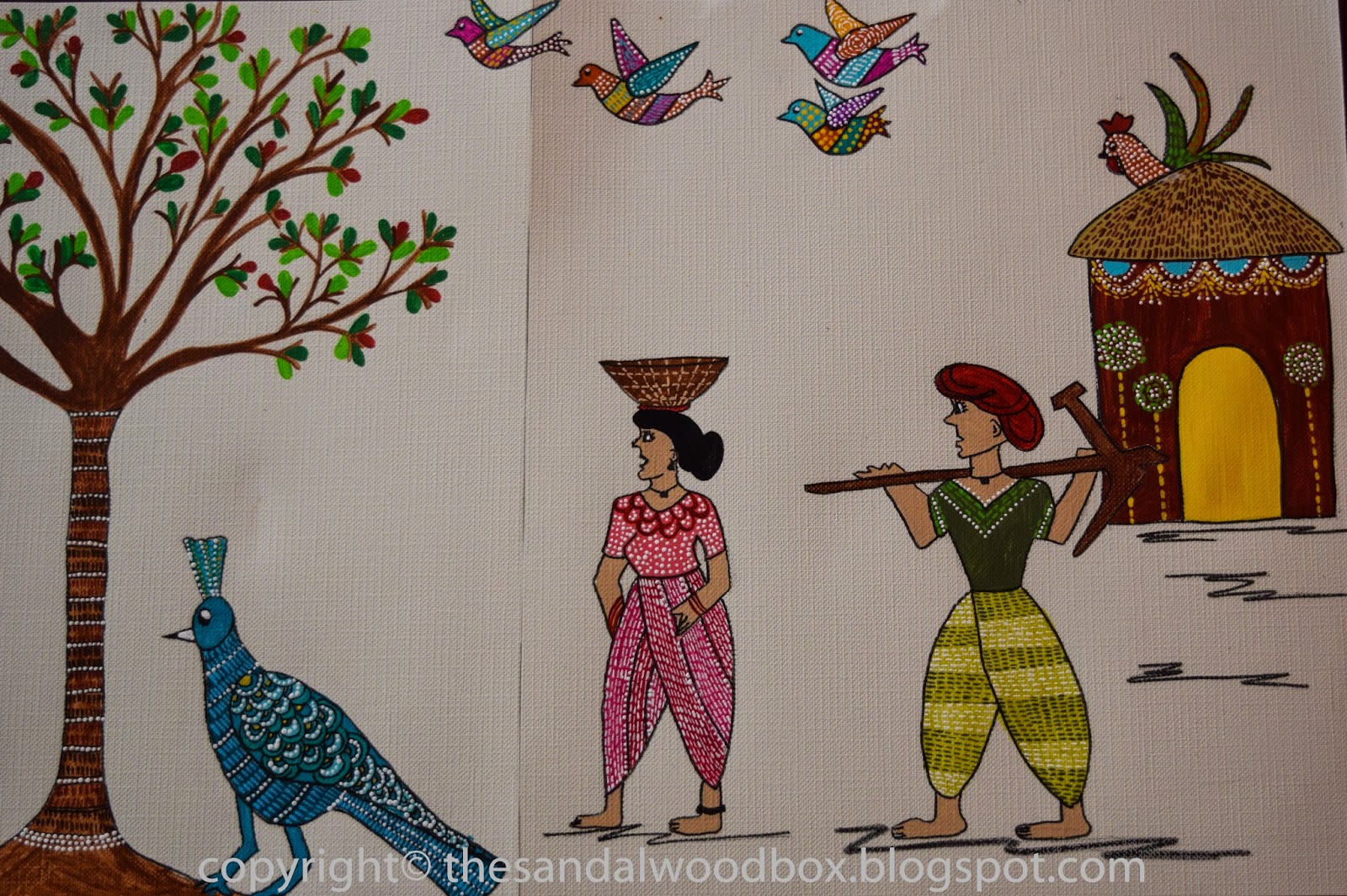 The Sandalwood Box: Gond Paintings