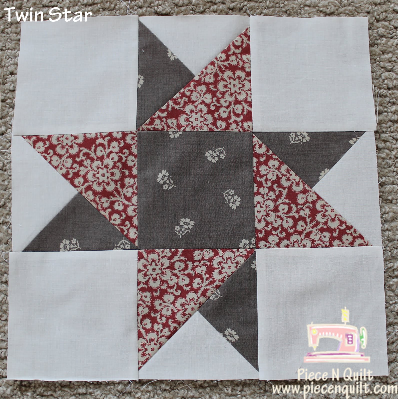 Piece N Quilt: Block of the Month {Twin Star} Month 5