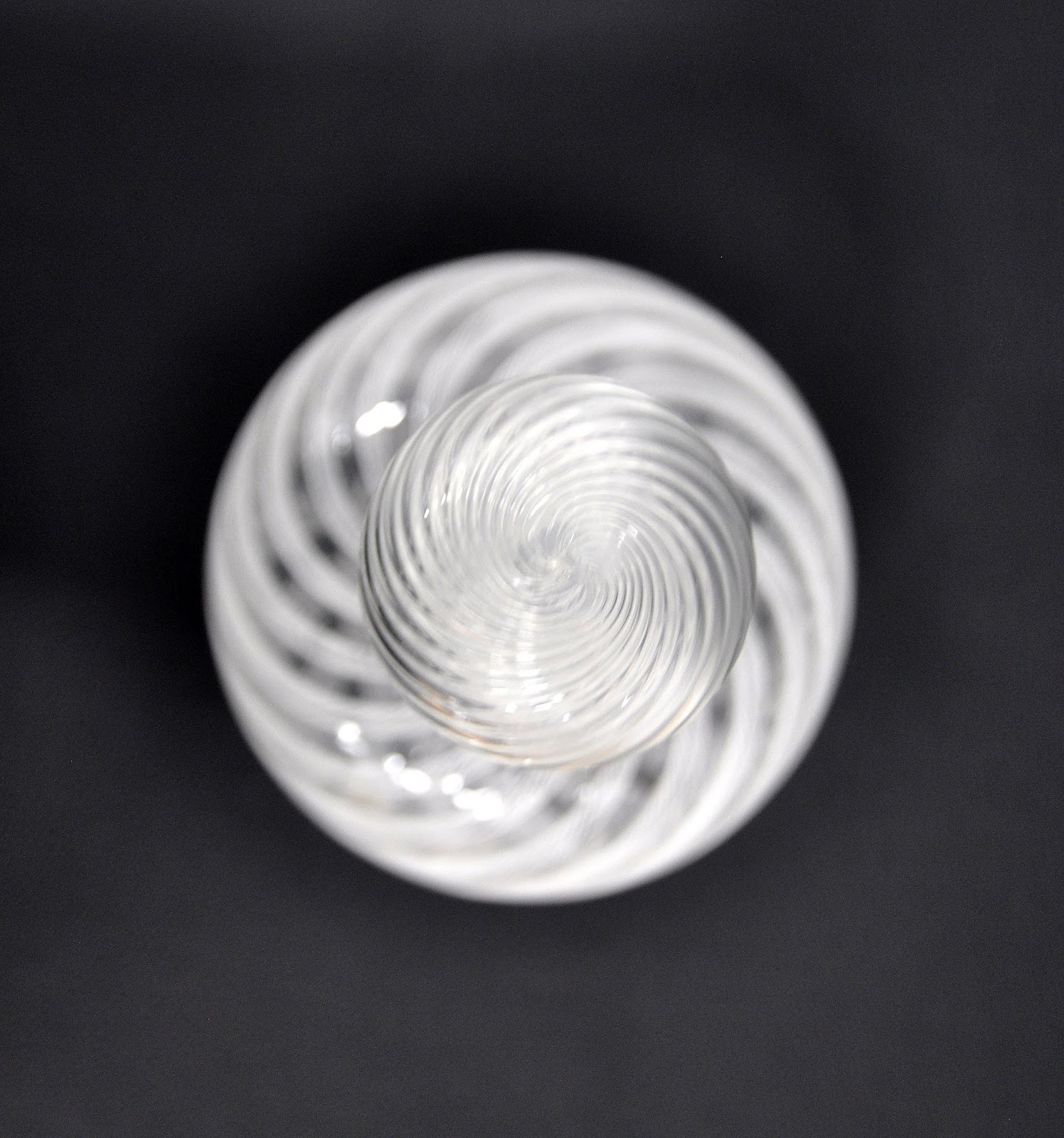 SELECT MODERN: Fratelli Toso Murano Glass Latticino Filigrana Decanter