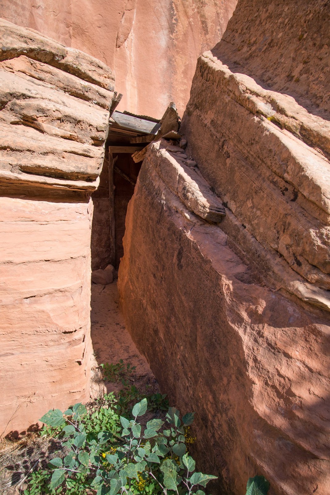 Red Rocks, Blue Sky: Rock Slab Cabin with Petroglyphs