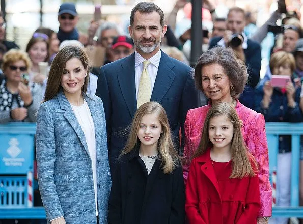 Spanish Royals attend the Easter Mass in Palma de Mallorca