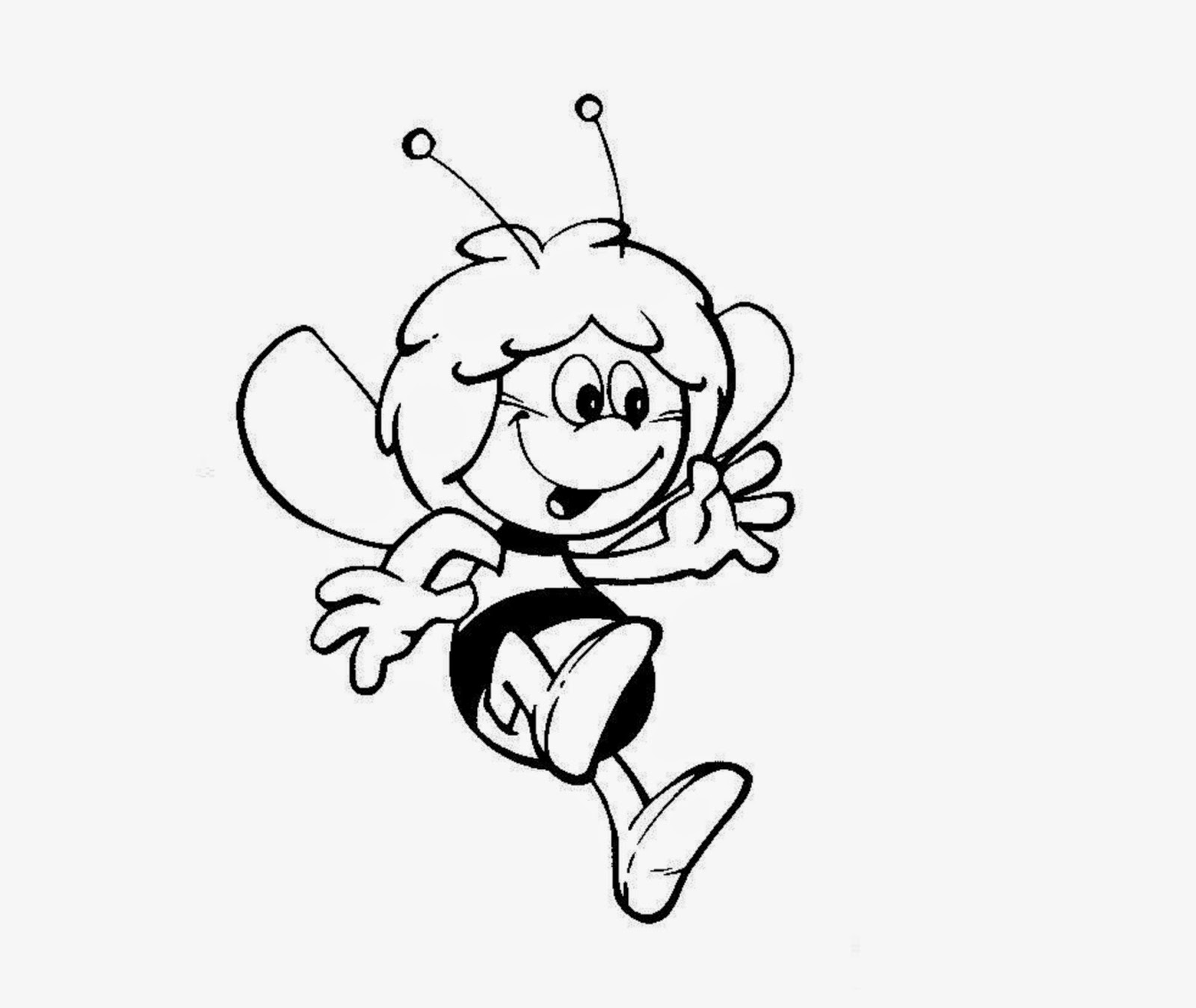 Colour Drawing Free Wallpaper: Maya the Bee Coloring Drawing Free wallpaper