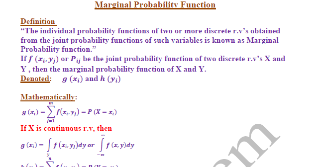 Helping Hands: Random Numbers (Marginal Probability Function)