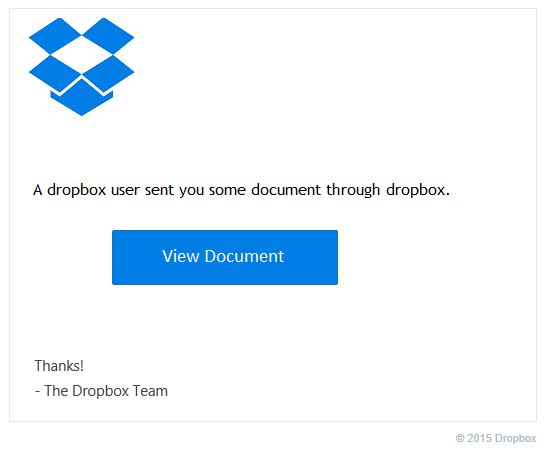 You Have (1) New Document - Shared Via Dropbox | Scam