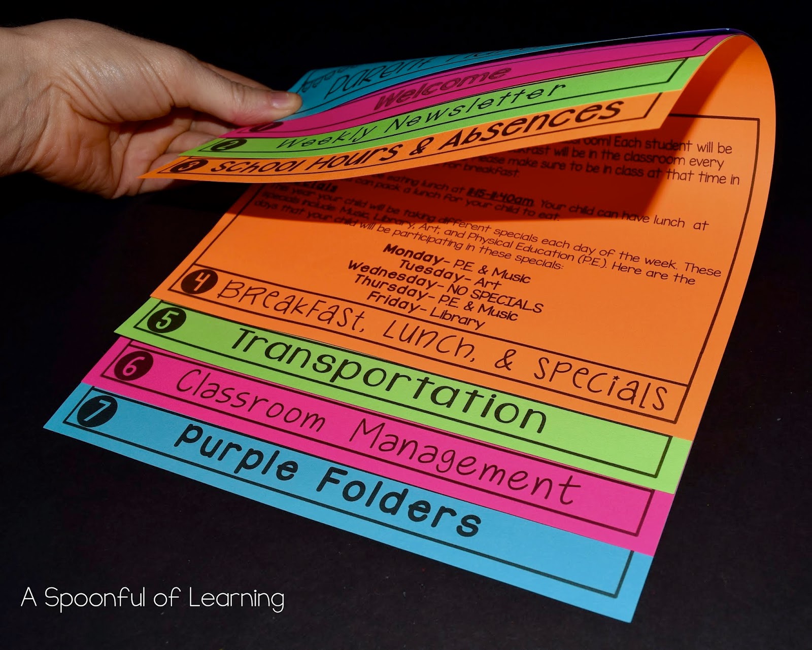 Foldable Parent Handbook Flipbook Is Here - A Spoonful of Learning