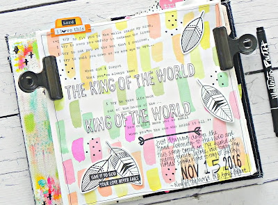 Shimmerz Paints: Song Journal Layout, By Stephanie Buice