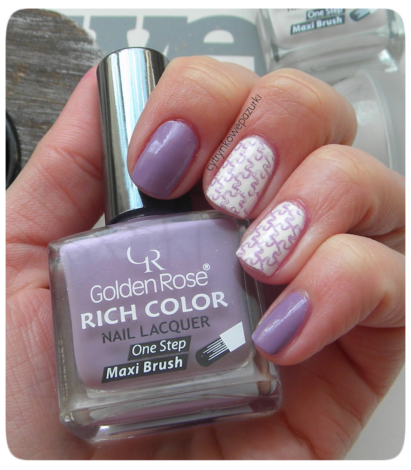 Cytrynkowe Pazurki: Golden Rose Rich Color 47, 76 i płytka m99