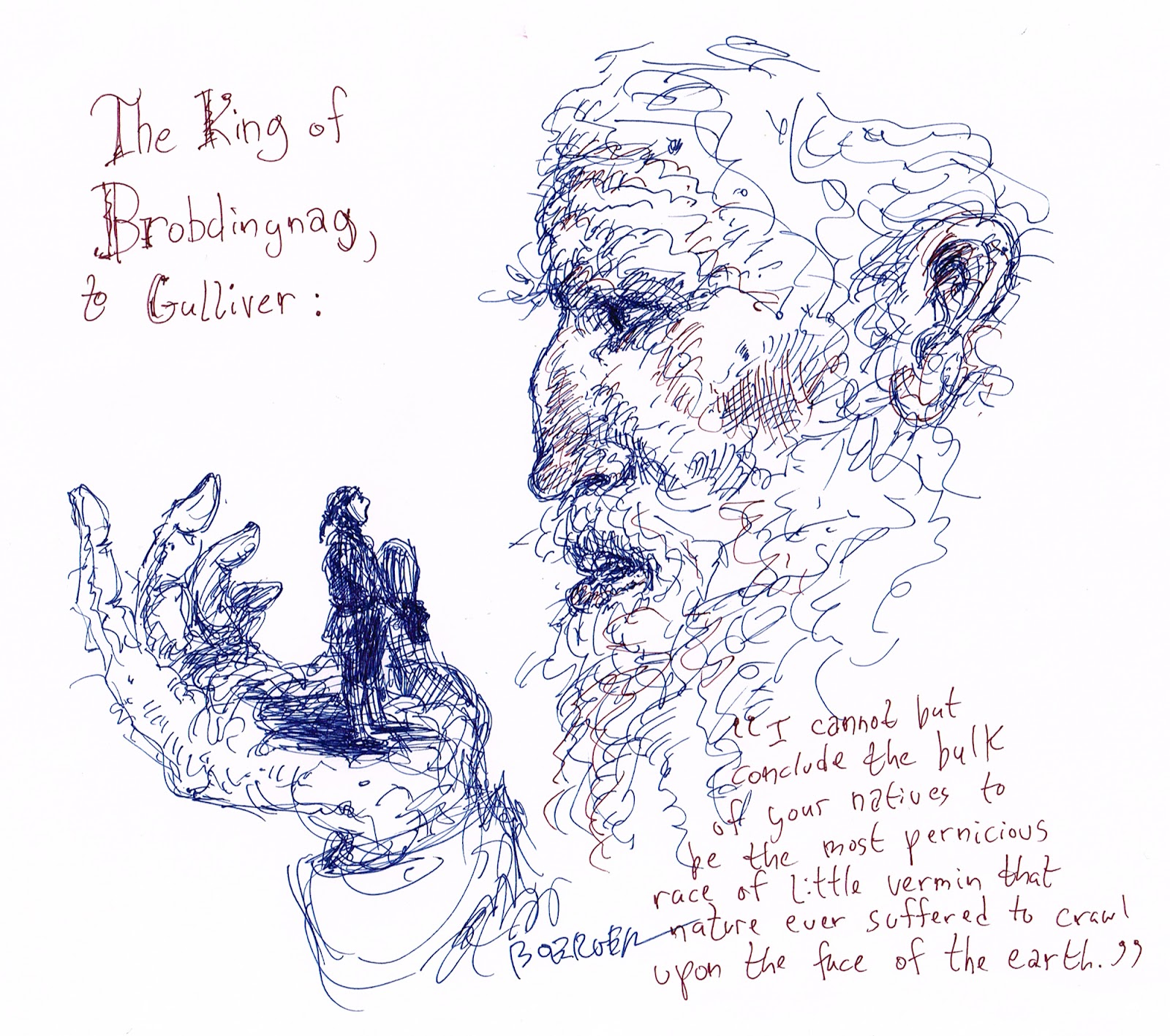 Andy's Art: Gulliver Among the Brobdingnagians