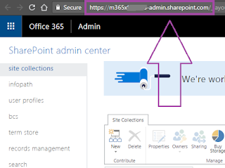 Office 365 : How to get SharePoint Online Admin Site Url