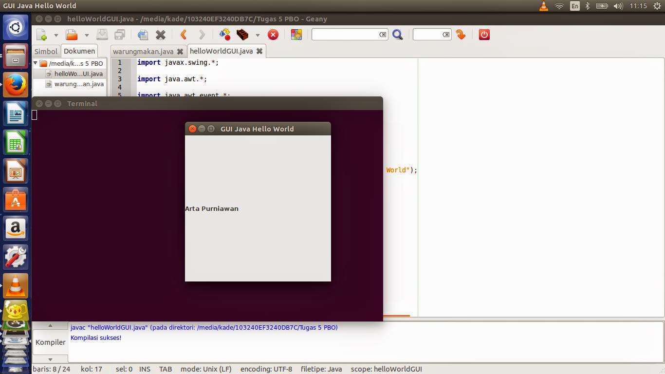 Program Hello World Berbasis GUI Pada Java ~ Kade Kapoer's Blog