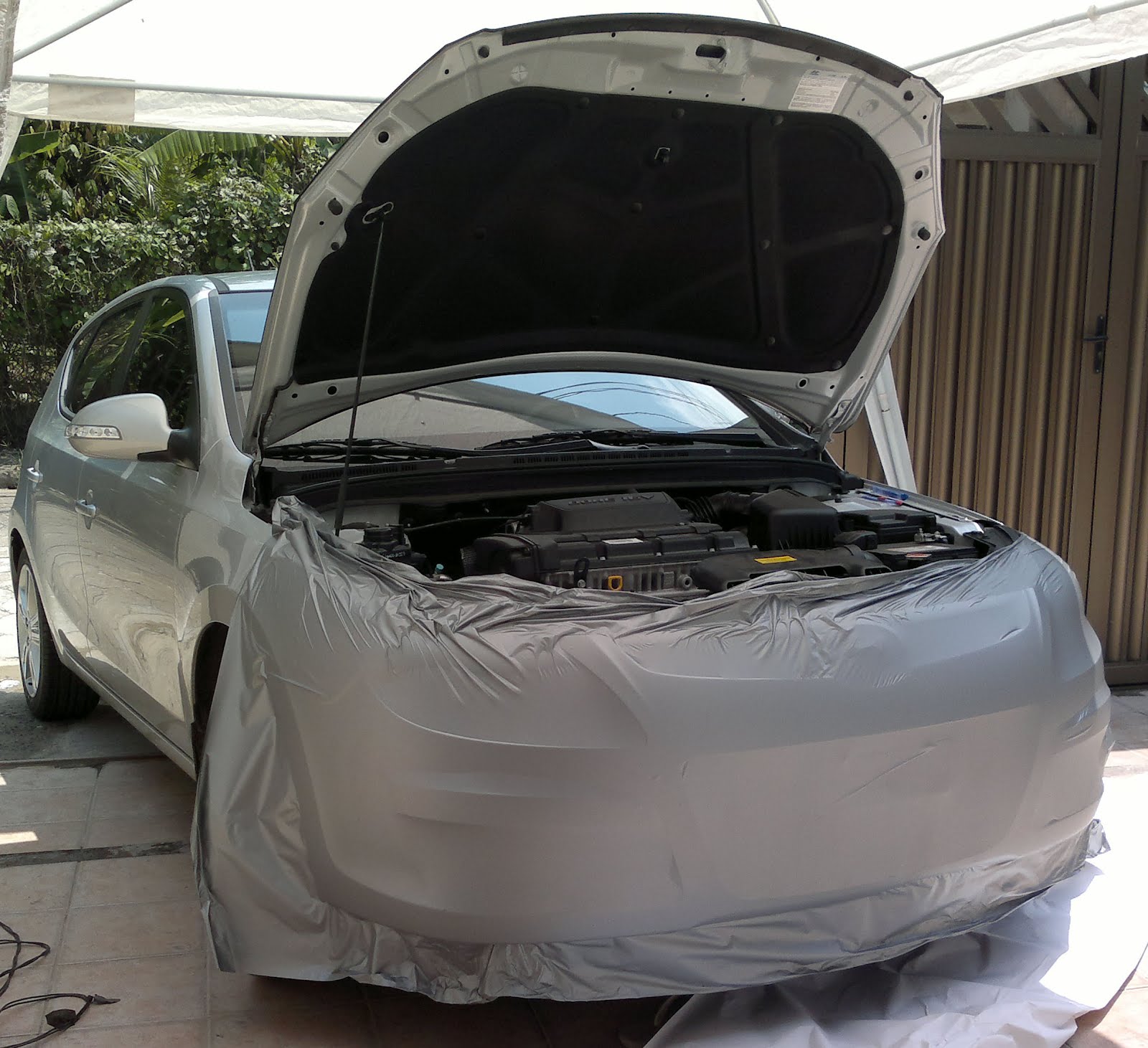 MP Envelopamento Automotivo: Envelopamento I30 -Prata Fosco e Fibra de ...