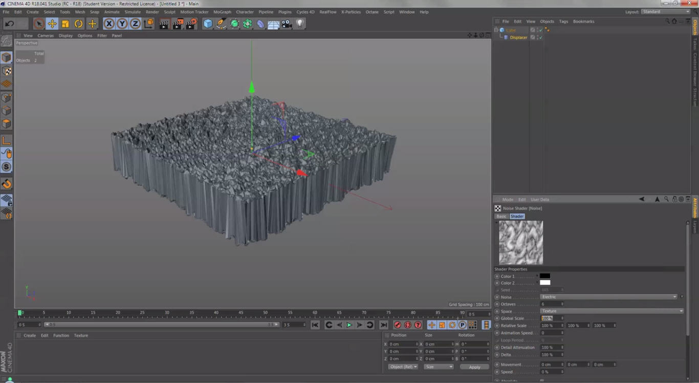 Wave Displacer | C4D Octane Quick Tip | CG TUTORIAL
