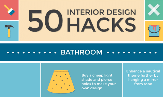 50 Interior Design Hacks #Infographic - Visualistan
