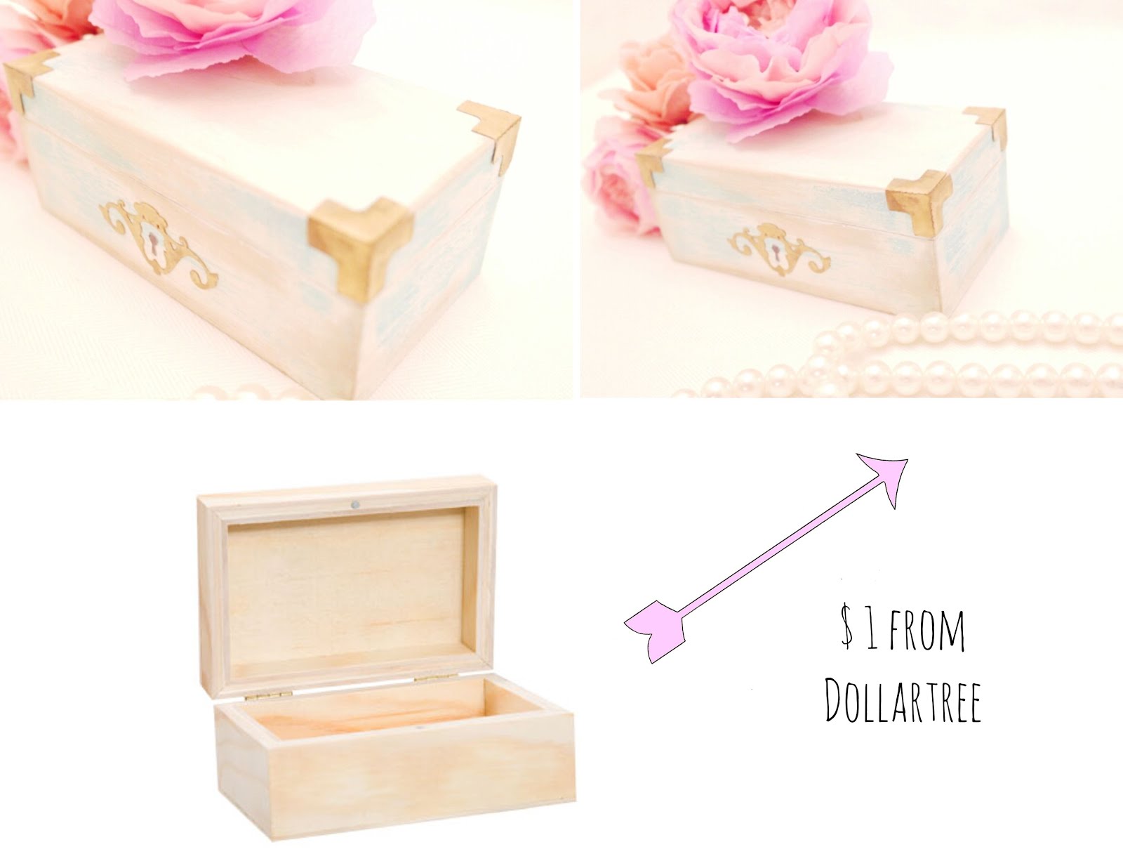 dollar store wooden box transformation