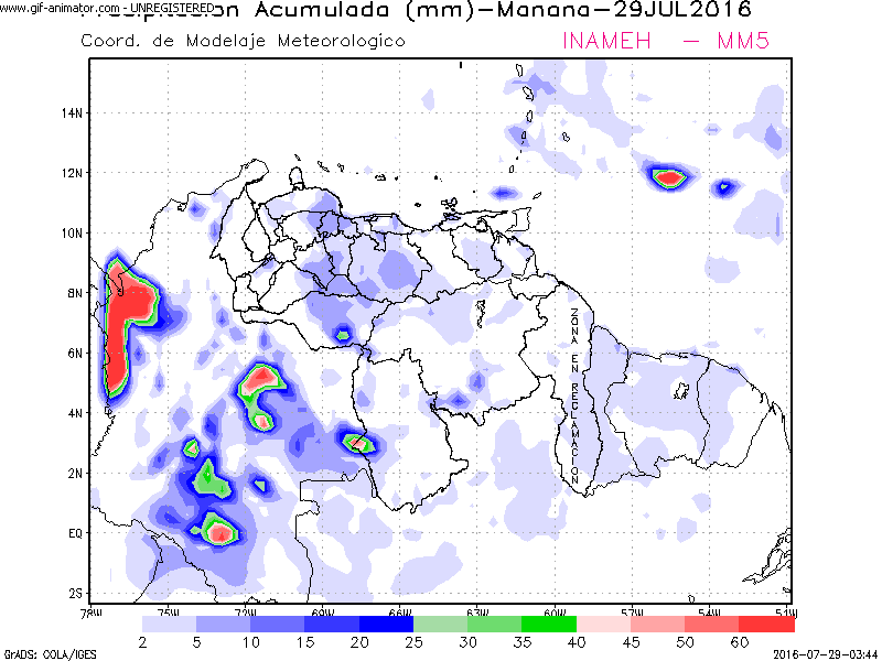 El tiempo meteorológico en Venezuela