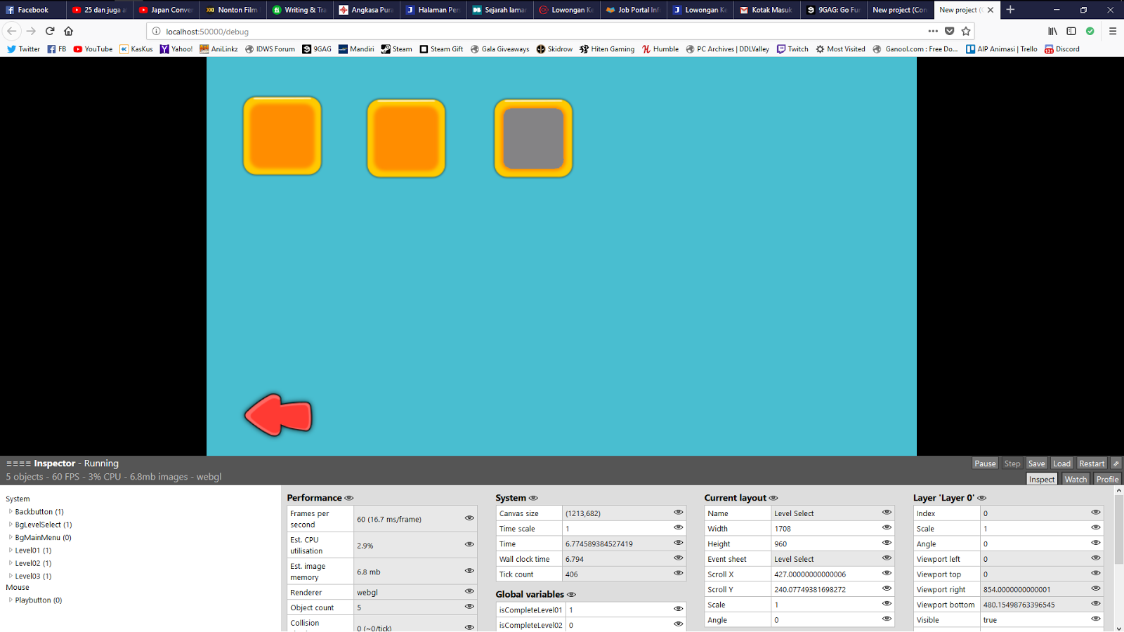 CascadePlay Studio: Tutorial Membuat Menu dan Pilihan Level Sederhana menggunakan Construct 2