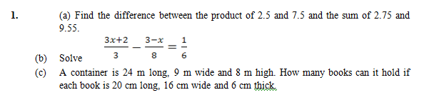 BECE 2015 Mathematics (Maths) Paper 2 Essay (First Sitting) - The Thesis