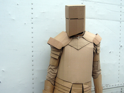 Cardboard box armour