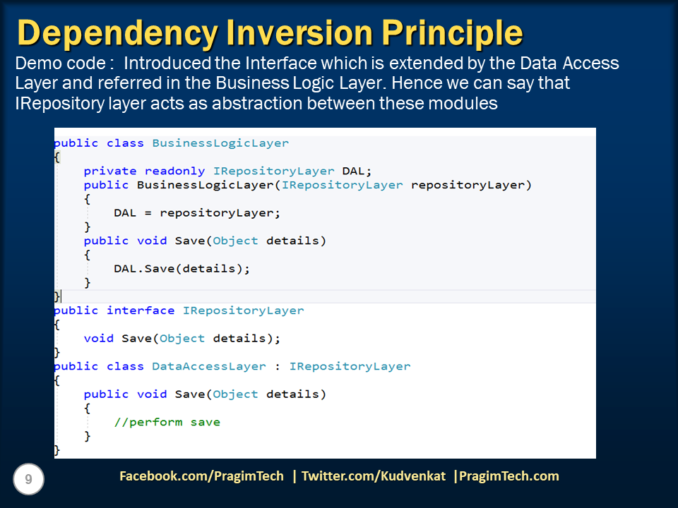 Sql Server Net And C Video Tutorial Dependency Inversion Principle