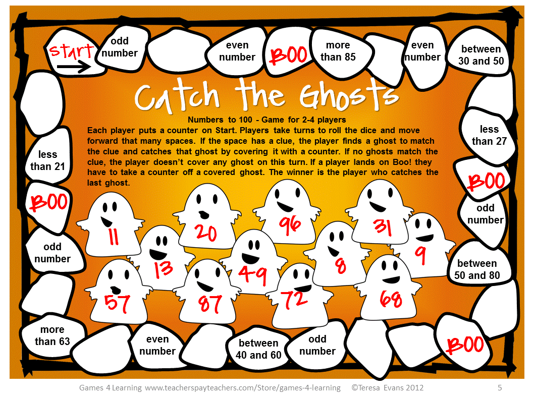 Fun Games 4 Learning: Halloween Math Freebies