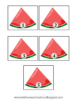 FREE HOMESCHOOLING RESOURCE!!! Watermelon Seed Counting Game