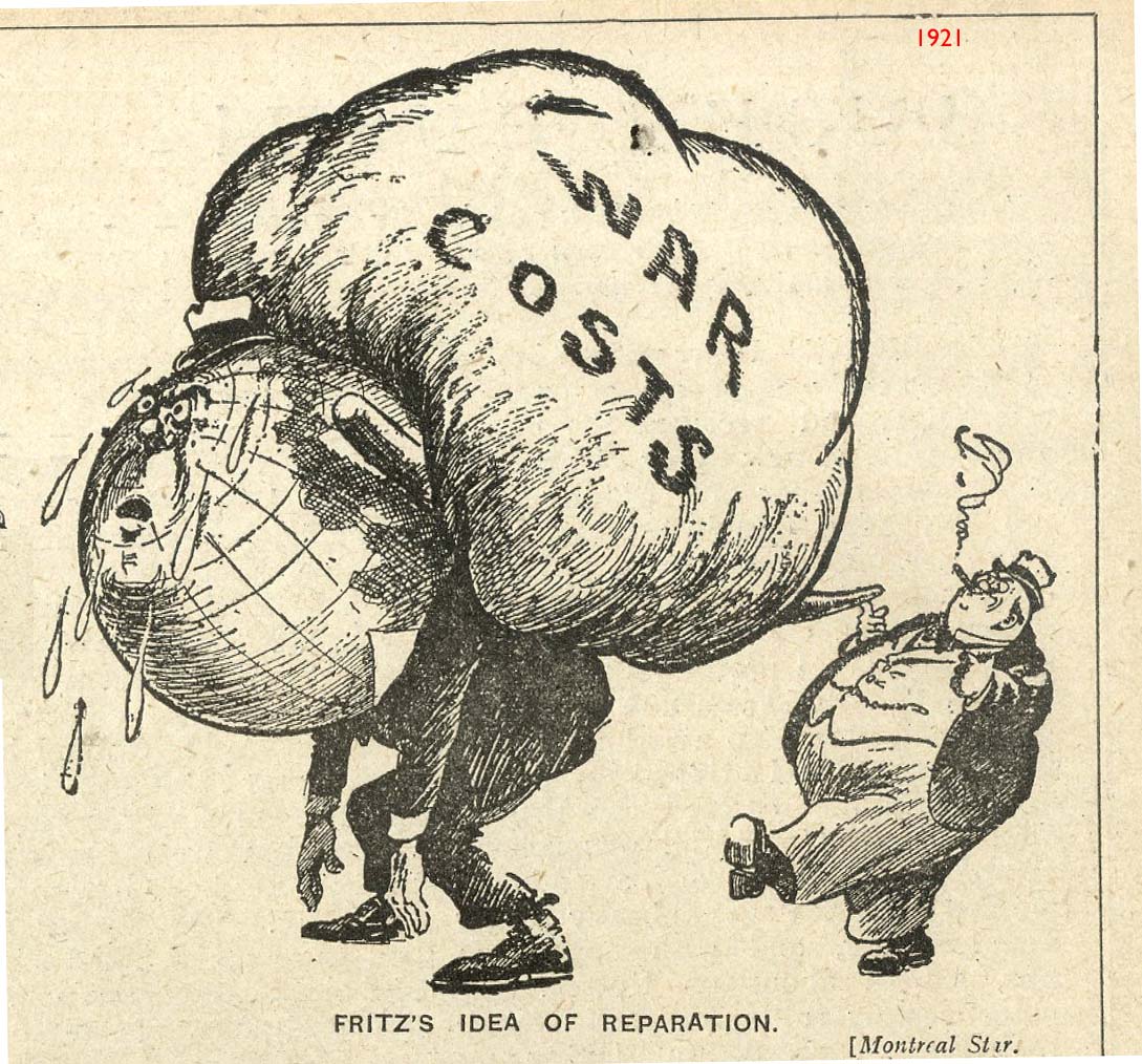 Cartoon Cliche Primer: Fritz's Idea of Reparation 1921