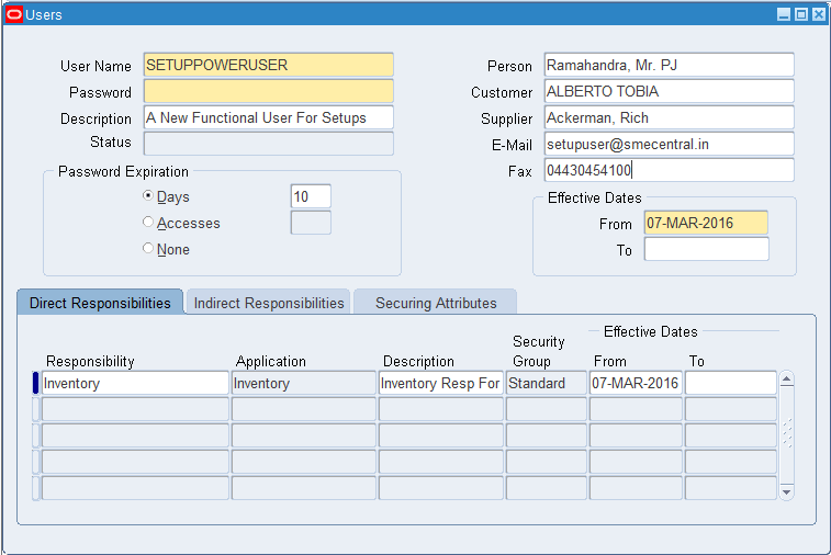 Oracle Apps Scm Guide Oracle User Creation