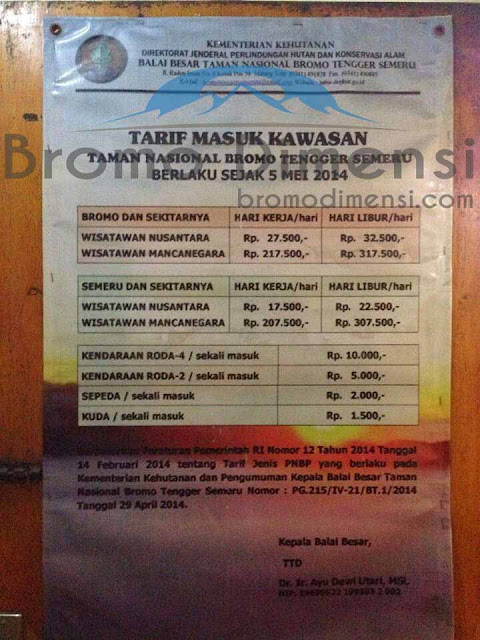 Harga Tiket Masuk Wisata Gunung Bromo Terbaru 2019 - Wisata Top Dunia