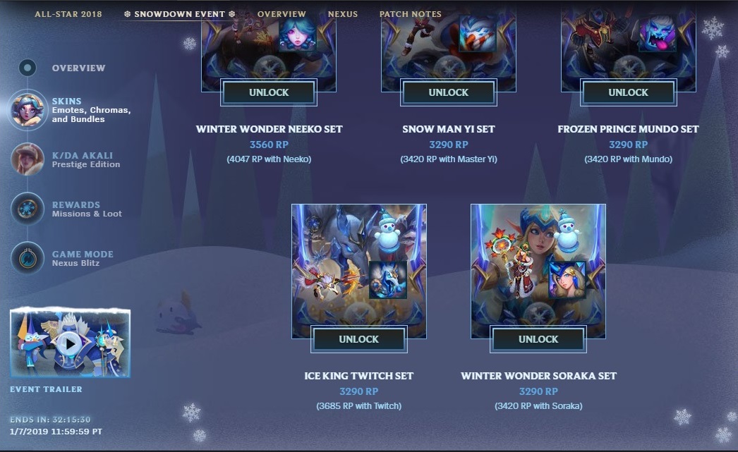 Surrender at 20: Snowdown 2018 - New Skins & Chroma, Crafting & Loot ...