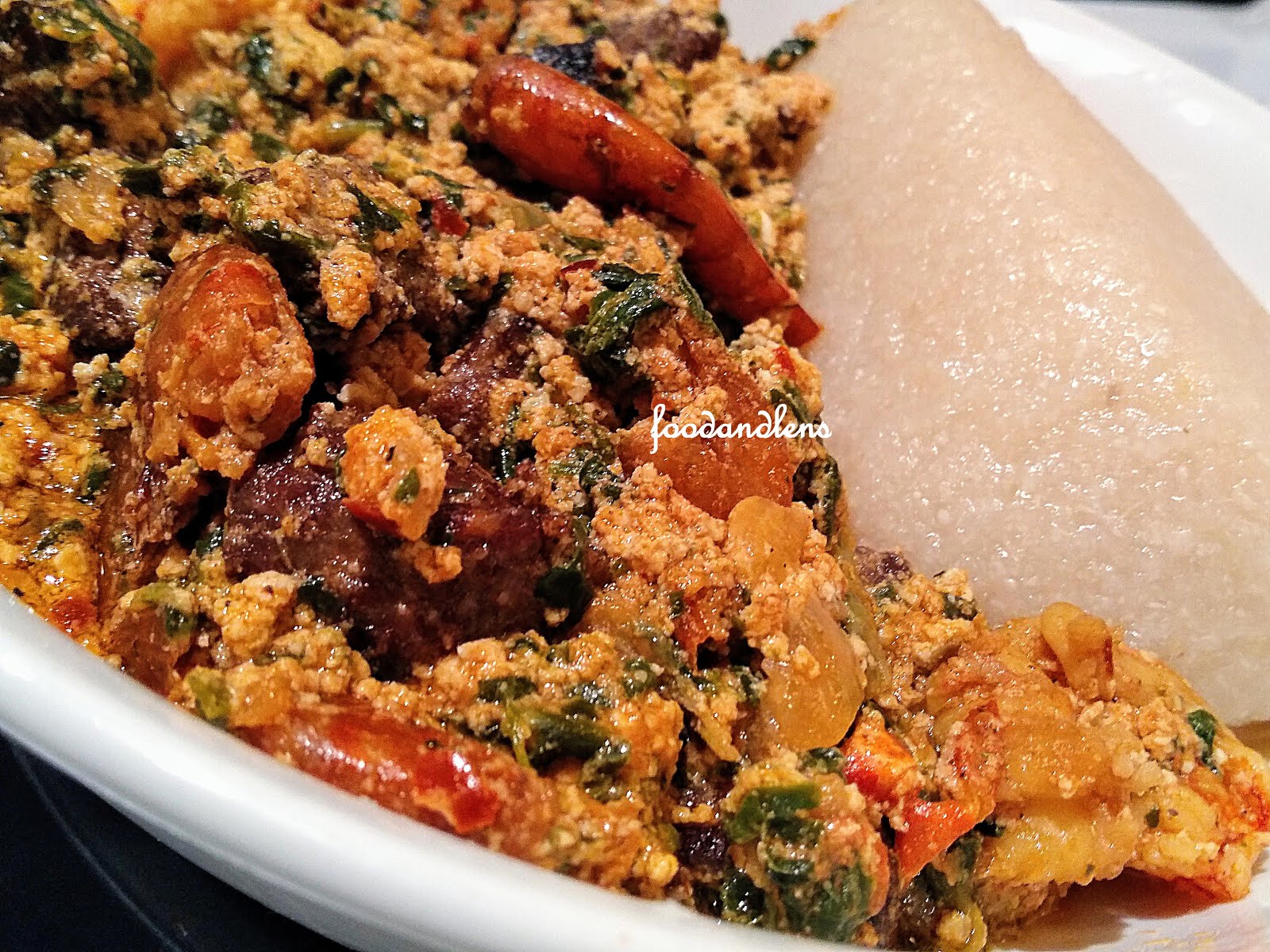 Food and lens: Egusi.