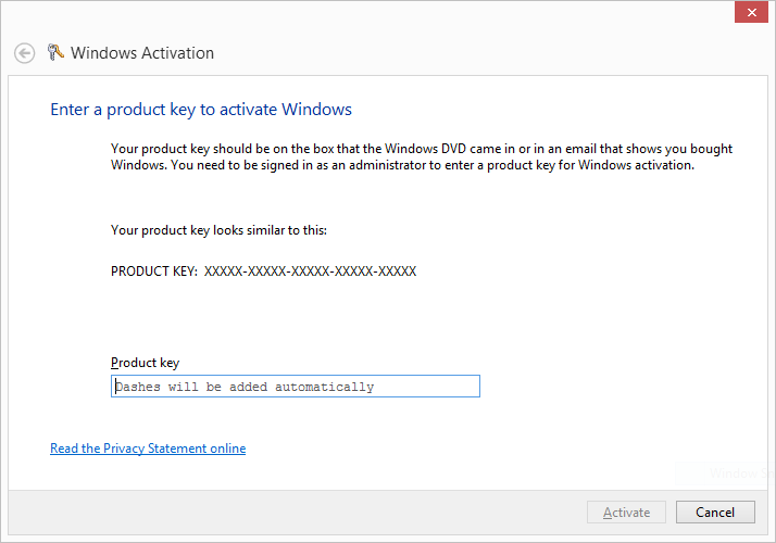 Michael's TechBlog: Windows 8: Enter Product Key