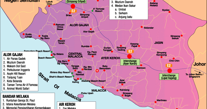 Melaka Bandar Bersejarah : Peta Negeri Melaka