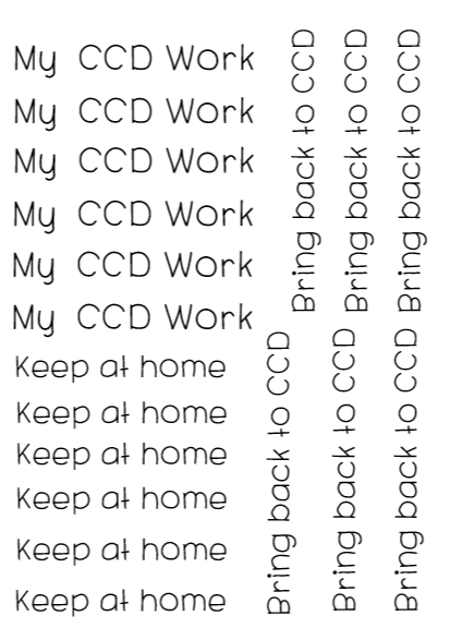 Adventures in Teaching First Grade Catechism: CCD Folder Labels ...
