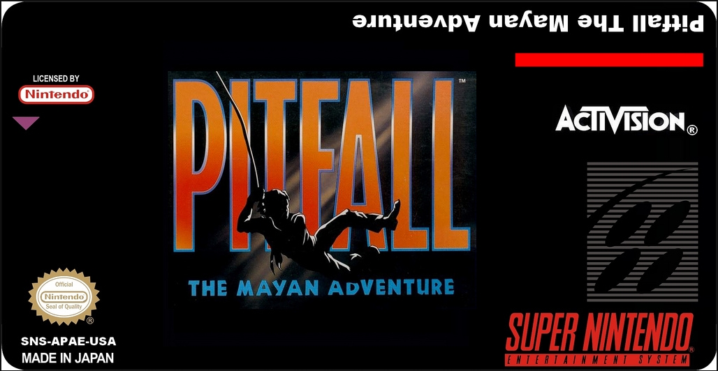 Super Nintendo Labels: Pitfall the Mayen Adventure
