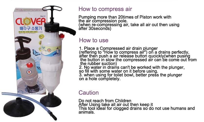 John Black Style's Korean Life: Compressed Air Drain Plunger Plumber ...